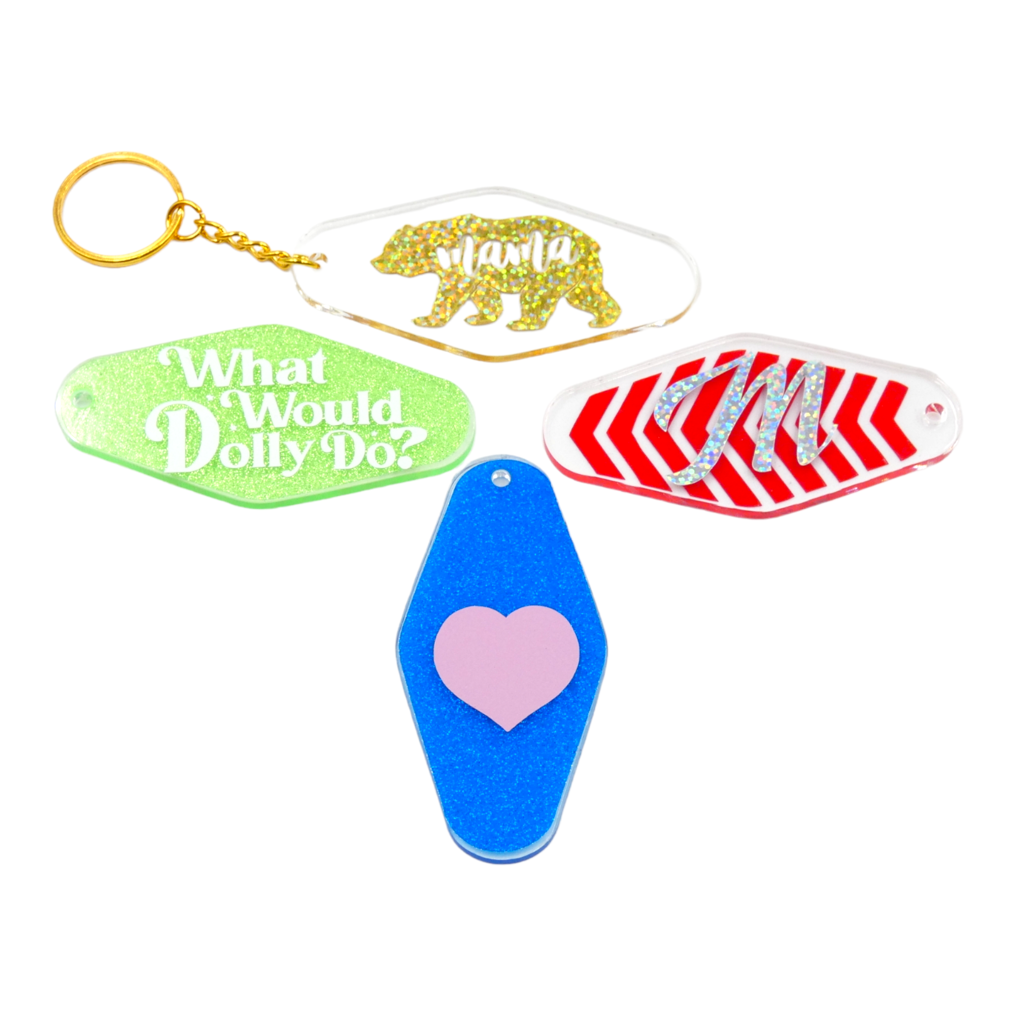 Clear Motel Key Tag Cast Acrylic Blanks – 3″ Height – Set of 10 - Perry ...